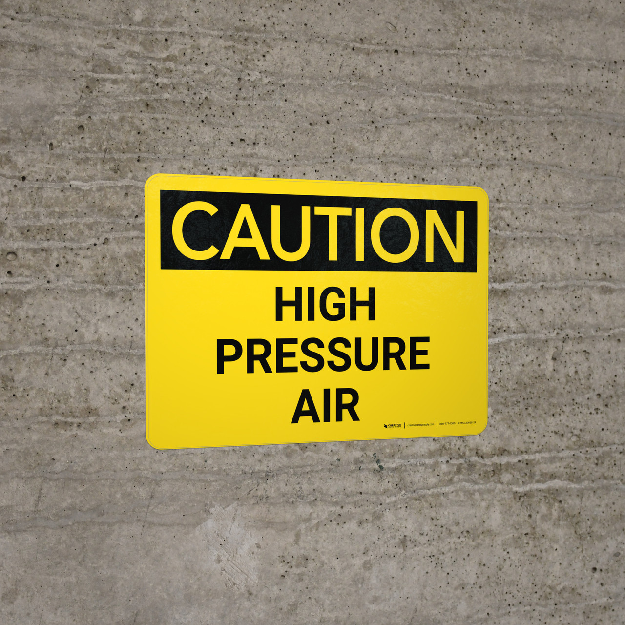 Caution: High Pressure Air Landscape - Wall Sign