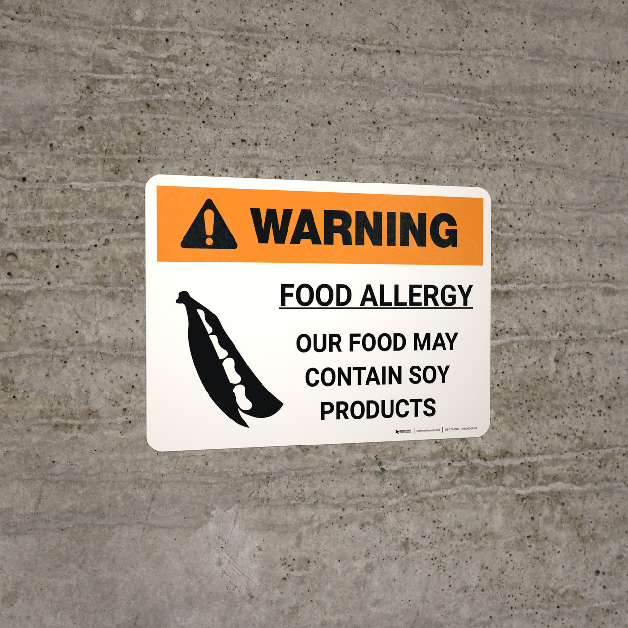 Warning: Food Allergy Food May Contain Soy Products Landscape - Wall ...