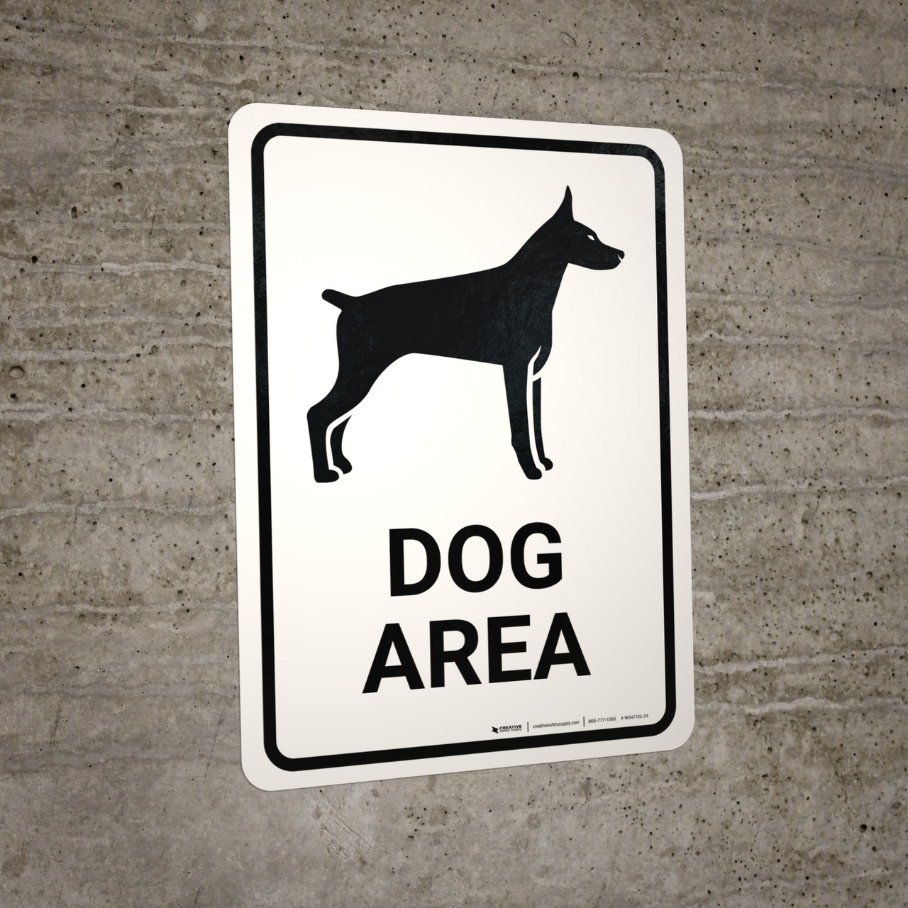 Dog Area Portrait - Wall Sign