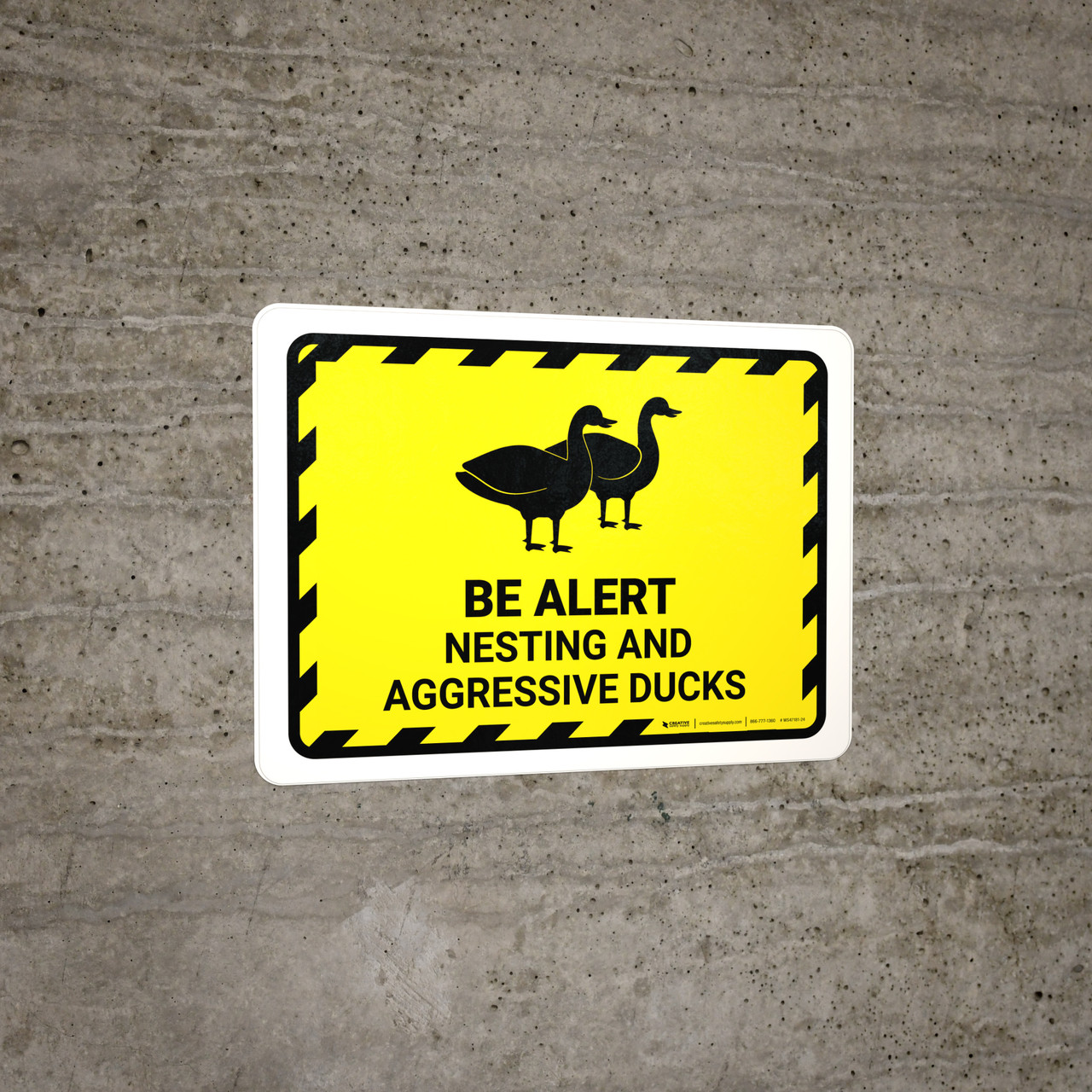 Be Alert - Nesting And Aggressive Ducks Landscape - Wall Sign