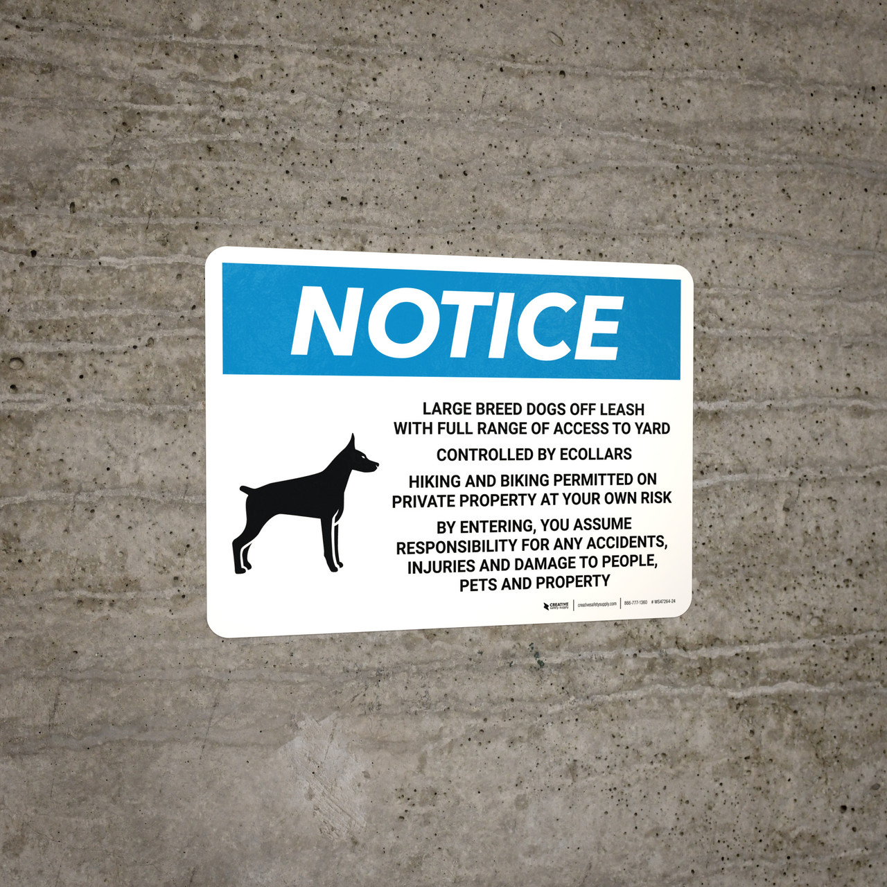 Notice: Large Breed Dogs Off Leash With Full Range of Access to Yard ...