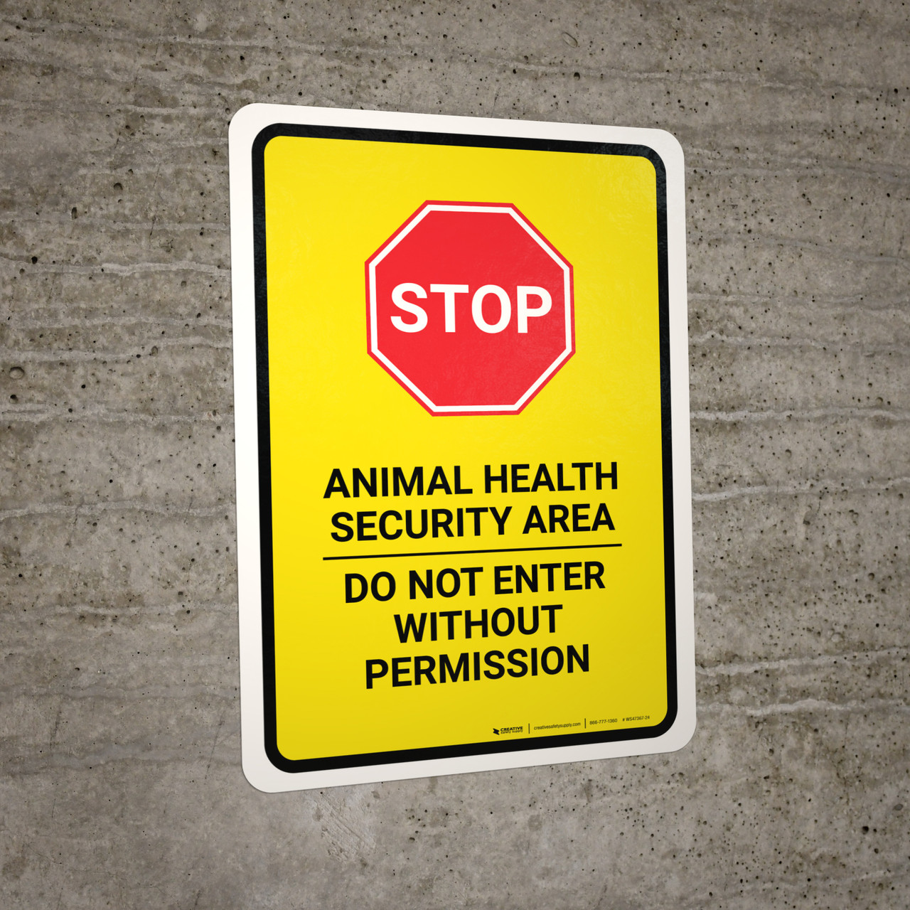 STOP: Animal Health Security Area - Do Not Enter Without Permission ...