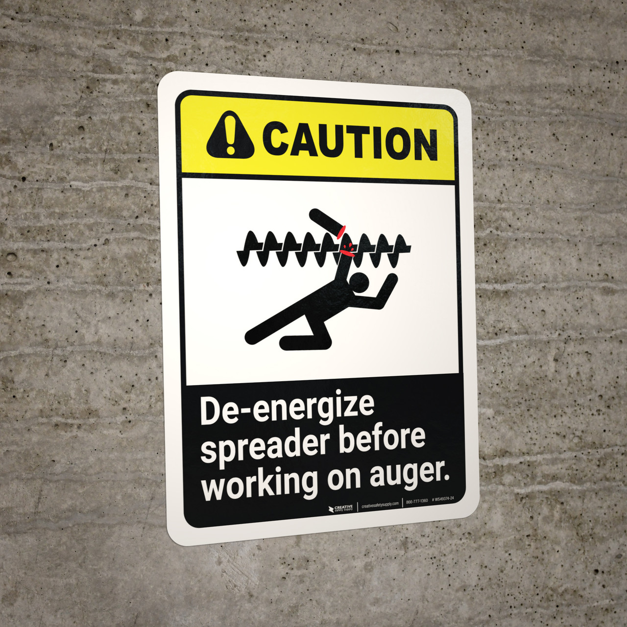 Caution: De-Energize Spreader Before Working on Auger ANSI Portrait ...
