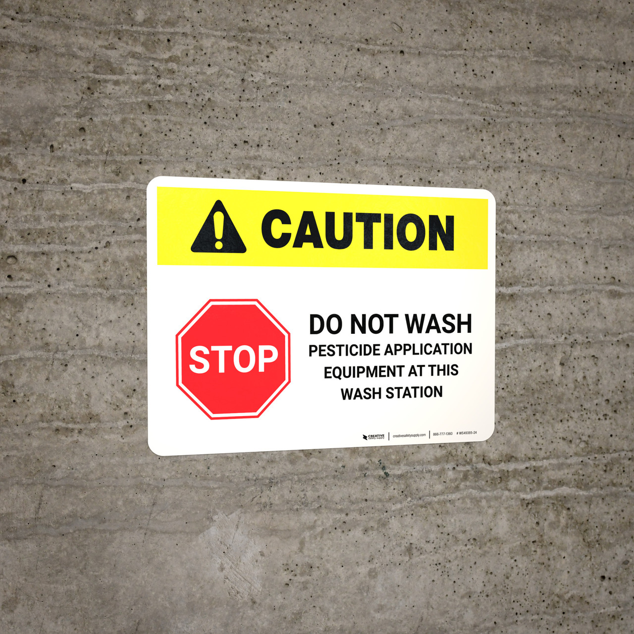 Caution: Do Not Wash Pesticide Application Equipment at This Wash ...