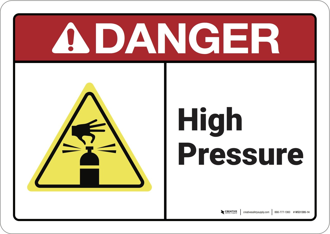 Danger: High Pressure ANSI - Wall Sign