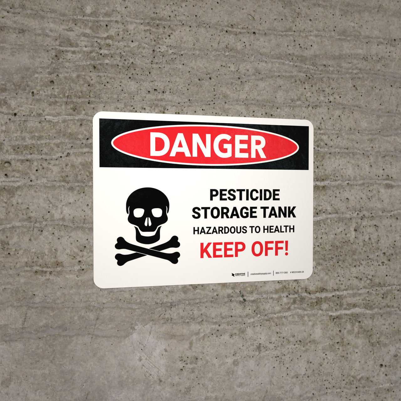 Danger: Pesticide Storage Tank Hazardous Landscape - Wall Sign ...
