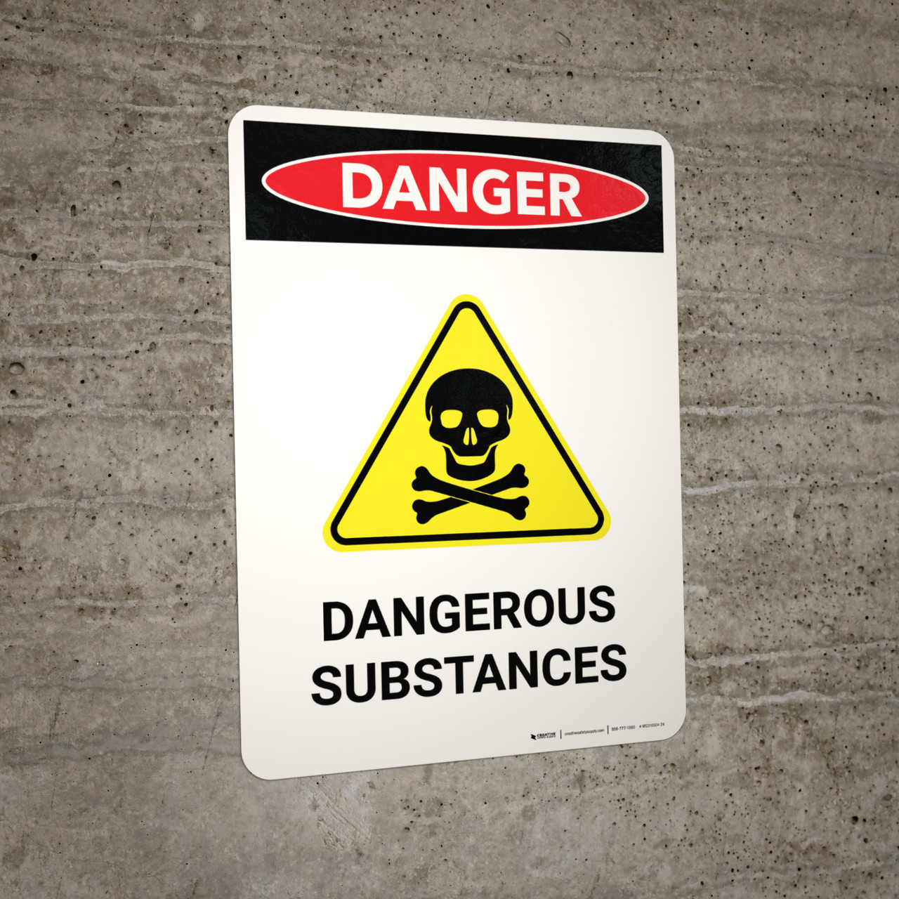 Danger: Dangerous Substances Portrait - Wall Sign | Creative Safety Supply