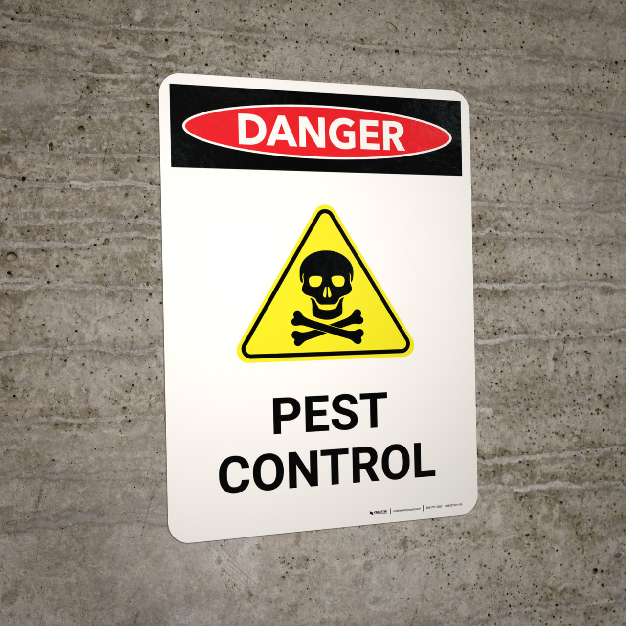 Danger: Pest Control Portrait - Wall Sign
