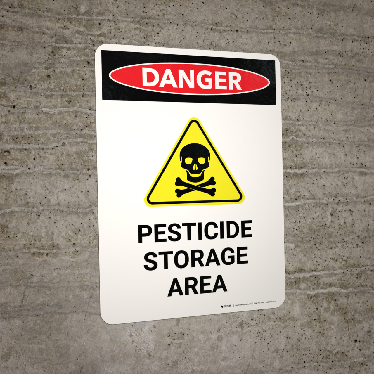 Danger: Pesticide Storage Area Portrait - Wall Sign | Creative Safety ...