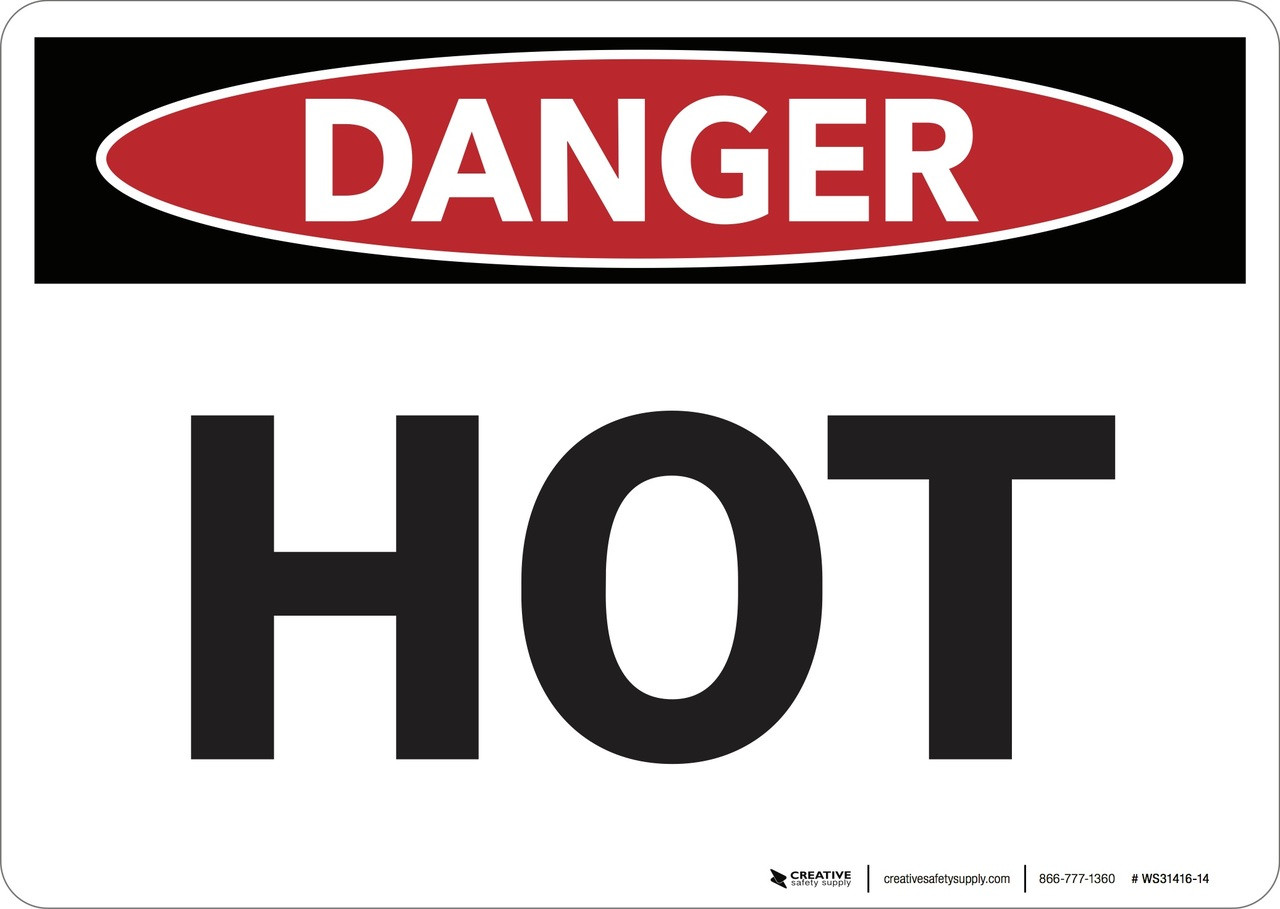 Danger: Hot - Wall Sign