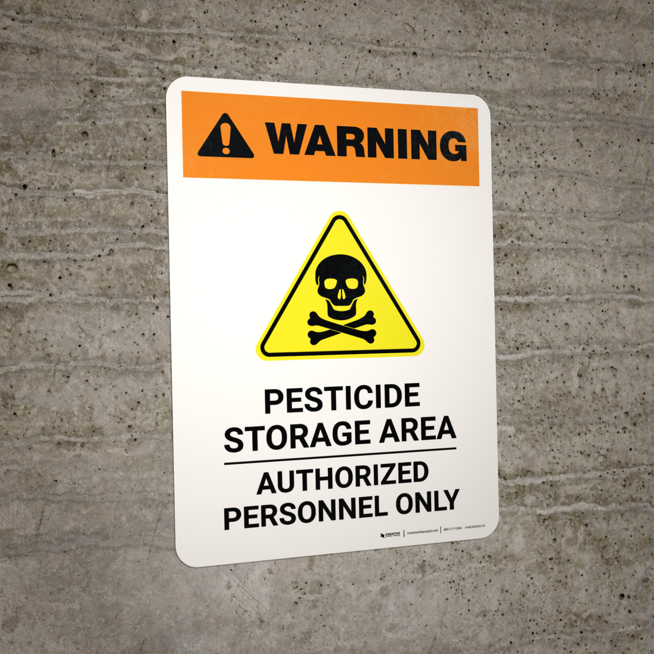 Warning: Pesticide Storage Area - Authorized Personnel Only Portrait ...