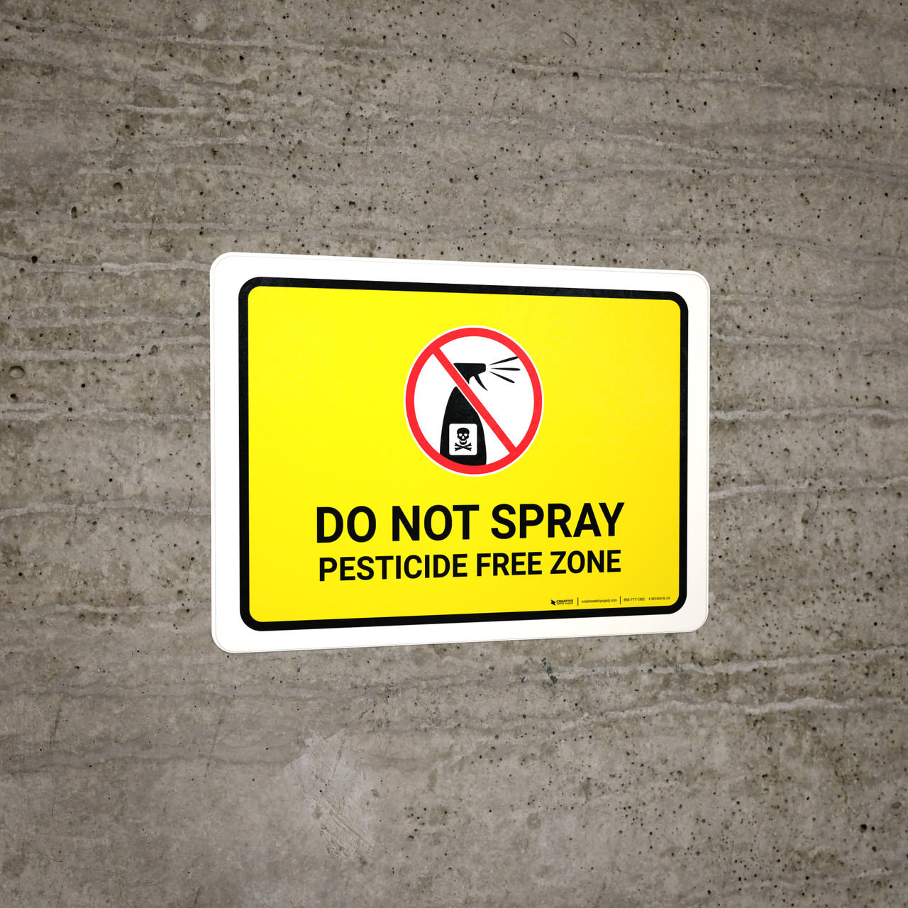 Do Not Spray - Pesticide Free Zone with Hazard Icon Landscape - Wall ...