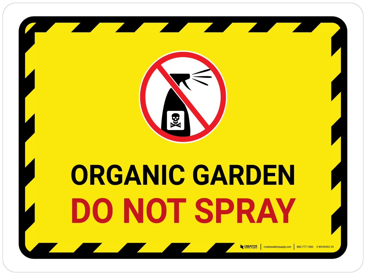 Organic Garden - Do Not Spray with Icon Landscape - Wall Sign ...