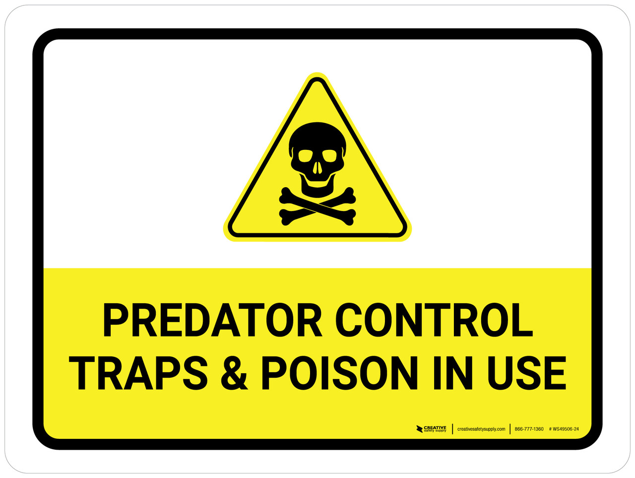 Predator Control - Traps And Poison In Use with Hazard Icon Landscape ...