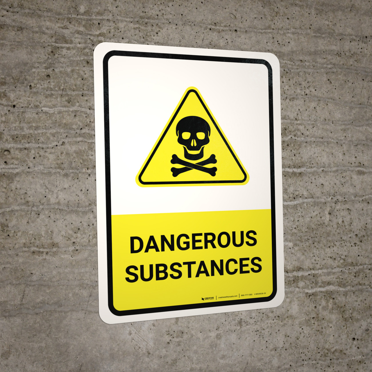 Dangerous Substances with Hazard Icon Portrait - Wall Sign | Creative ...