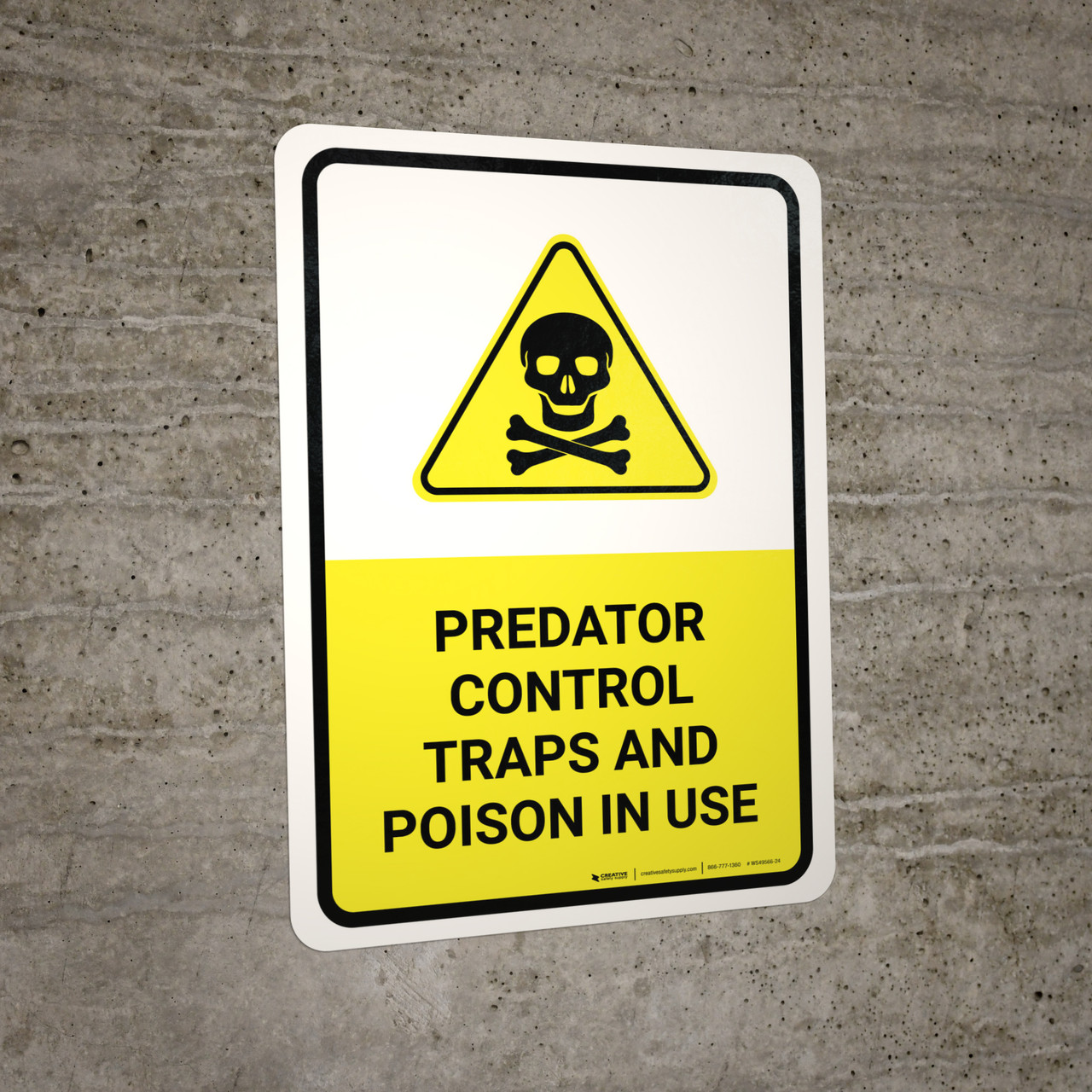 Predator Control Traps And Poison In Use with Icon Portrait - Wall Sign