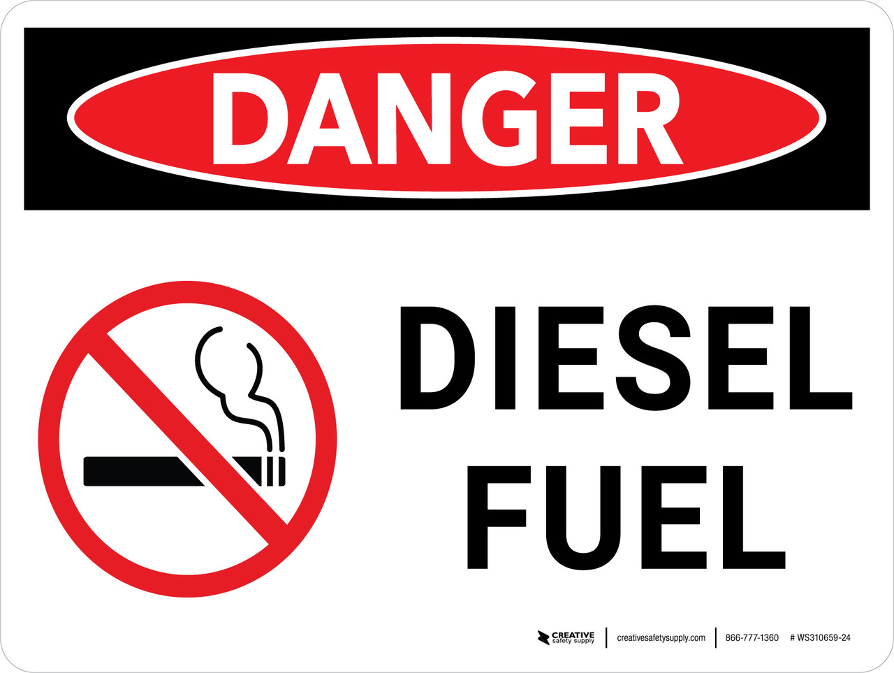 Danger: Diesel Fuel Landscape with Icon - Wall Sign | Creative Safety ...