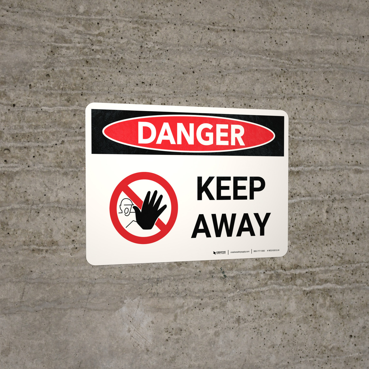 Danger: Keep Away Landscape with Icon - Wall Sign | Creative Safety Supply
