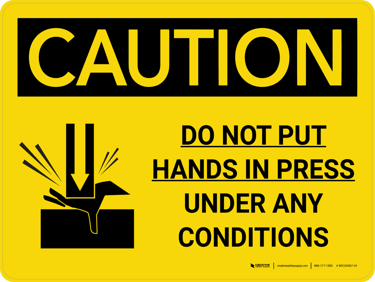 Caution: Do Not Put Hands in Press Under Any Conditions Landscape With ...