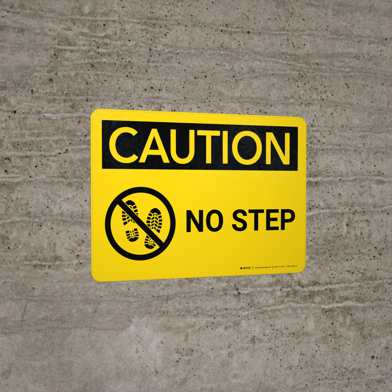 Caution: No Step Landscape With Icon - Wall Sign