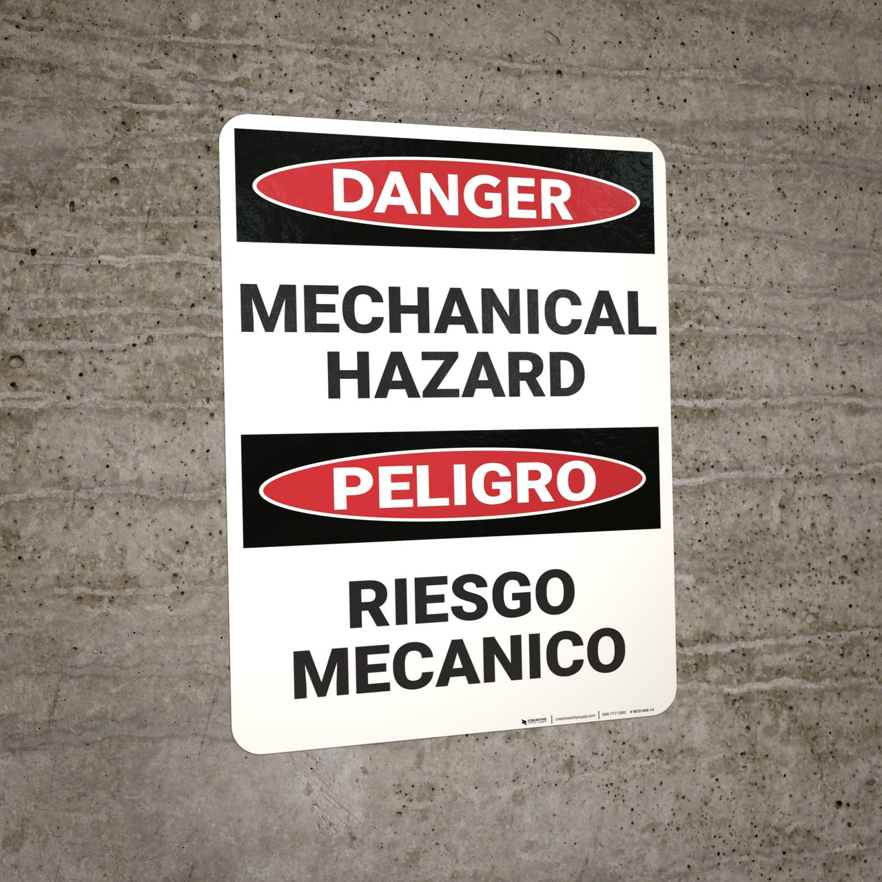 Danger: Mechanical Hazard - Wall Sign | Creative Safety Supply