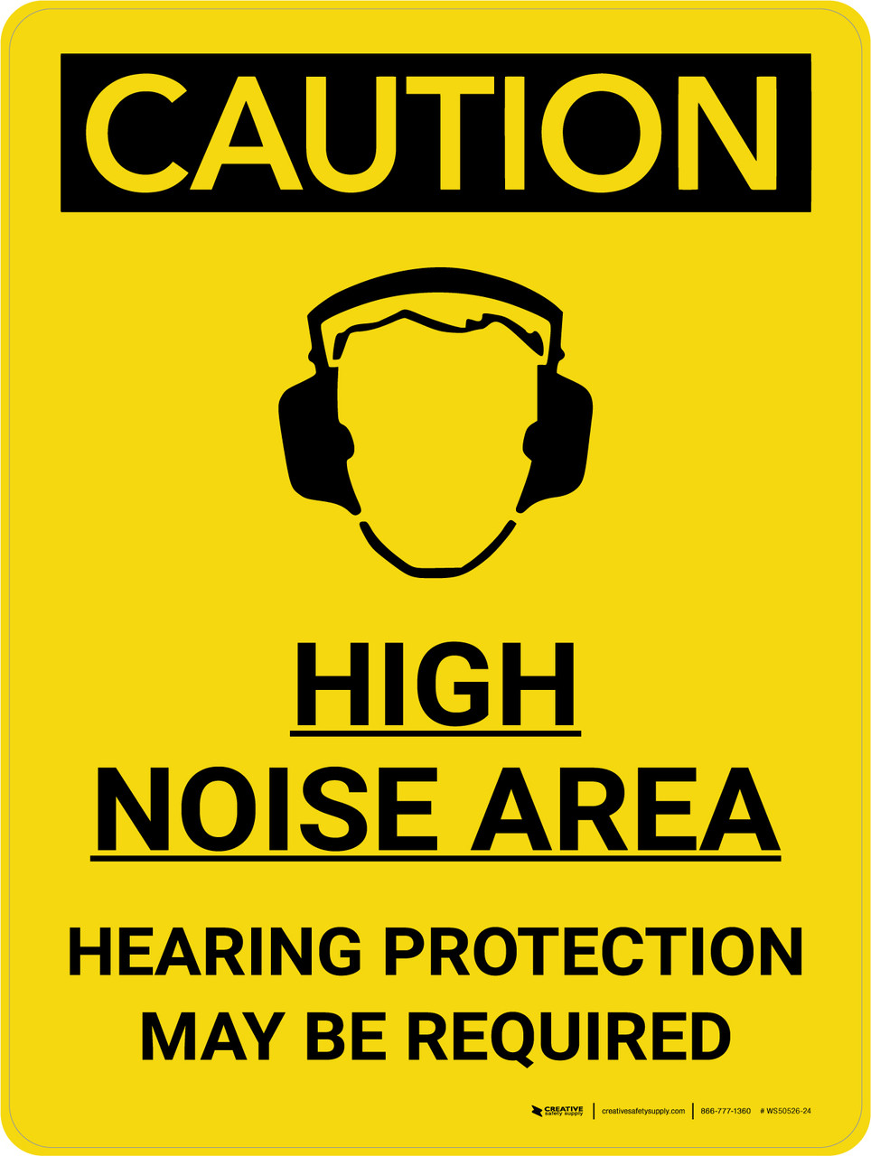 Caution Ppe High Noise Area Hearing Protection May Be Required