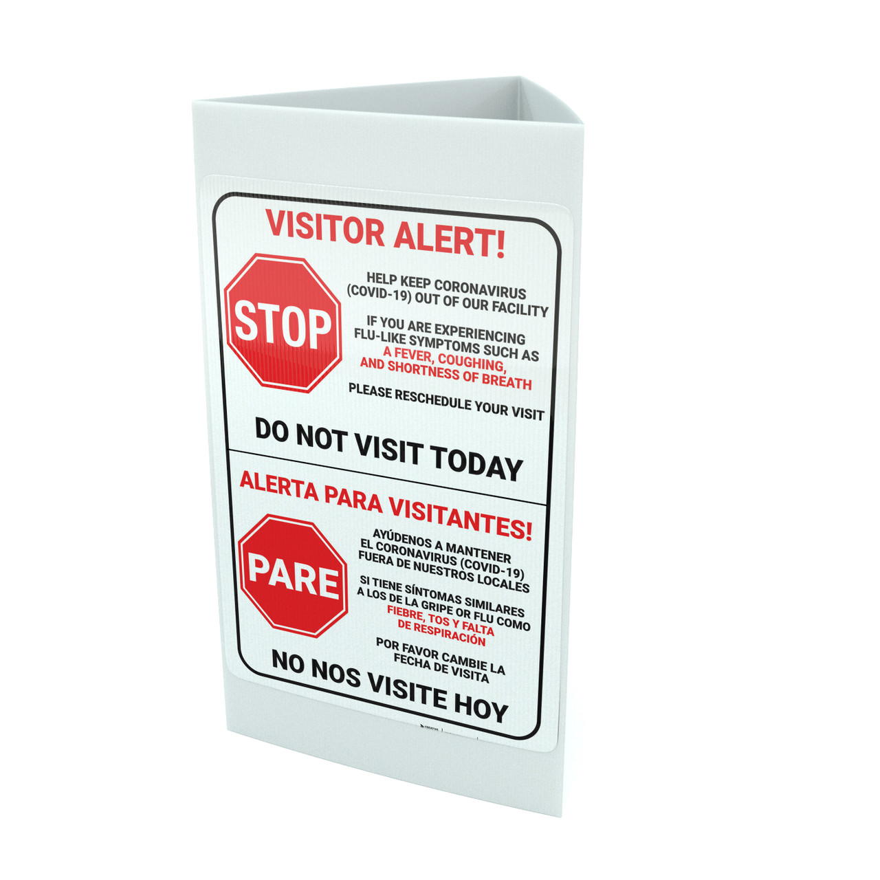 Visitor Alert - Help Keep Coronavirus Out of Our Facility Spanish ...