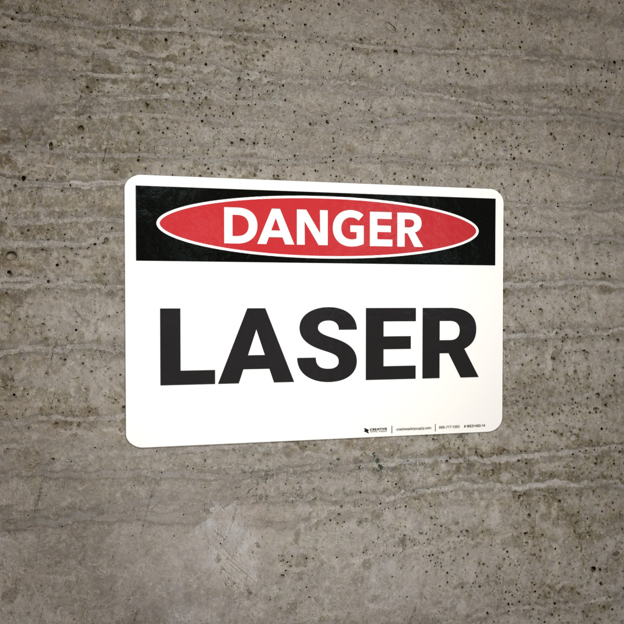 Danger: Laser - Wall Sign | Creative Safety Supply