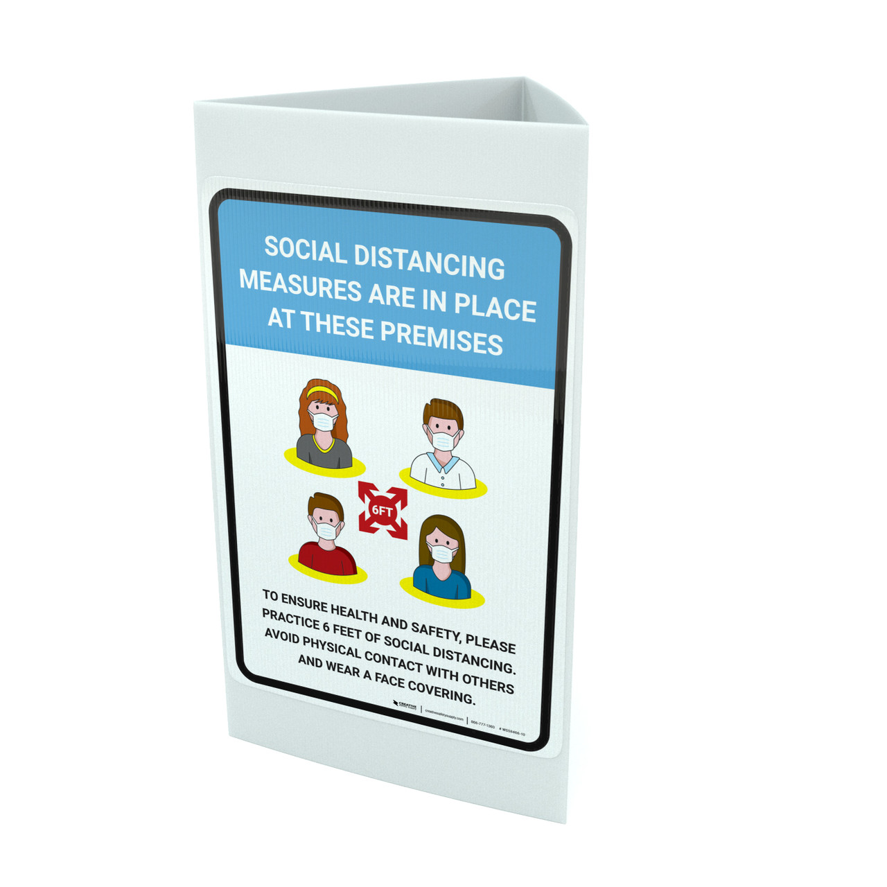 Social Distancing Measures Are In Place At These Premises with Icons ...