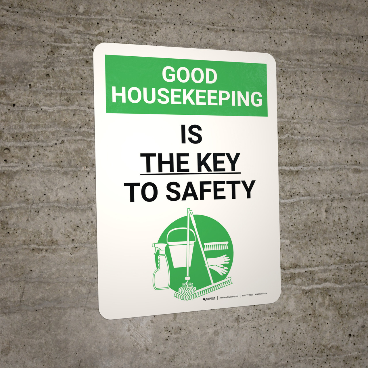 Good Housekeeping Is The Key To Safety Portrait with Graphic | Creative ...