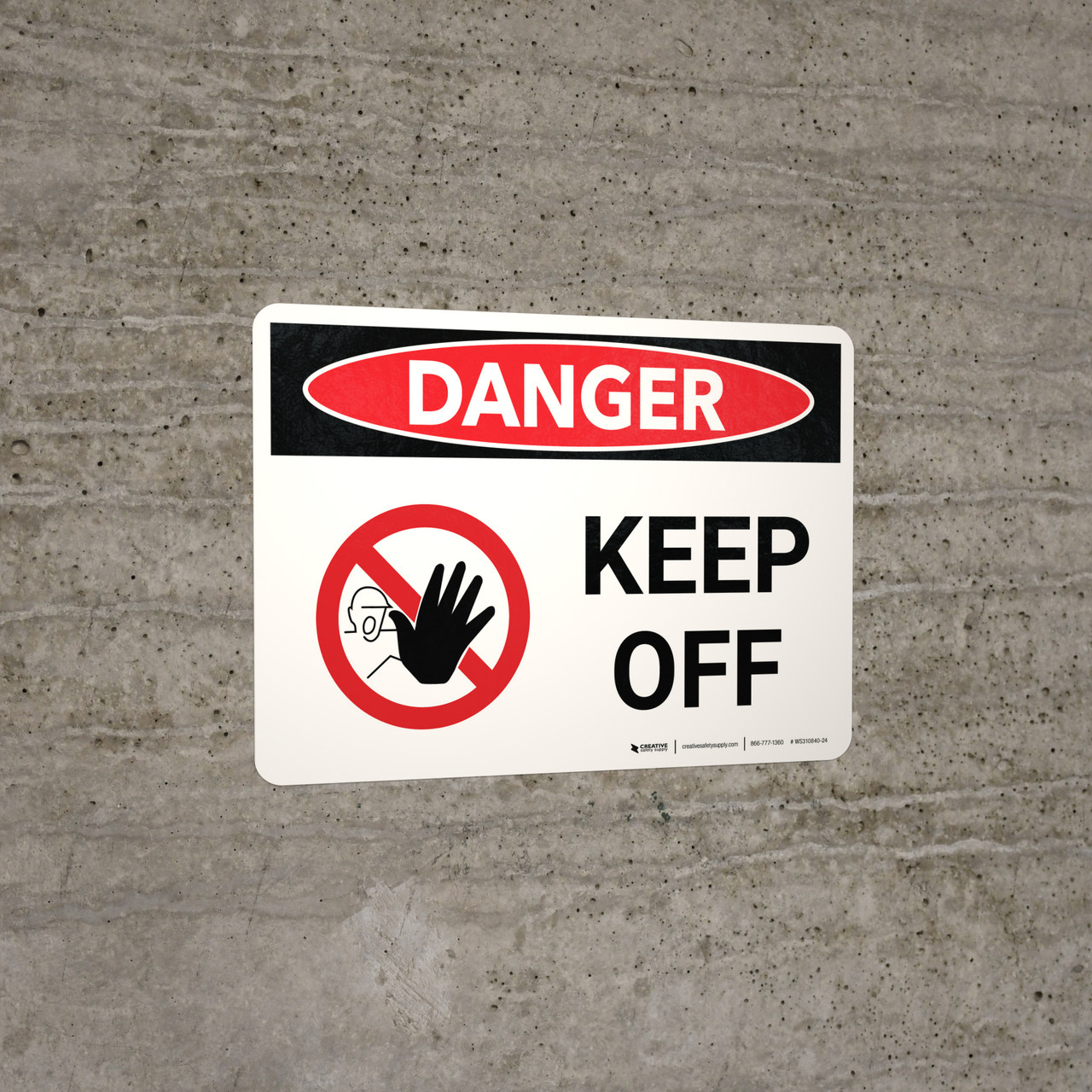 Danger: Keep Off Landscape with Graphic - Wall Sign