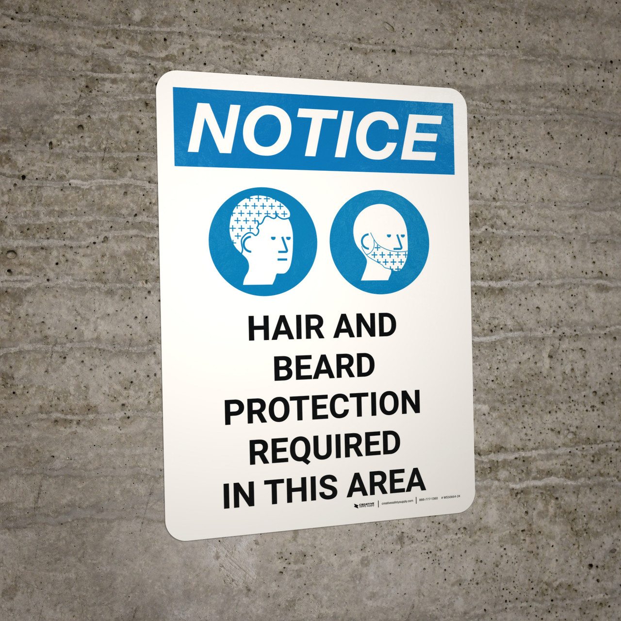 Notice: Hair and Beard Protection Required in This Area Portrait with ...