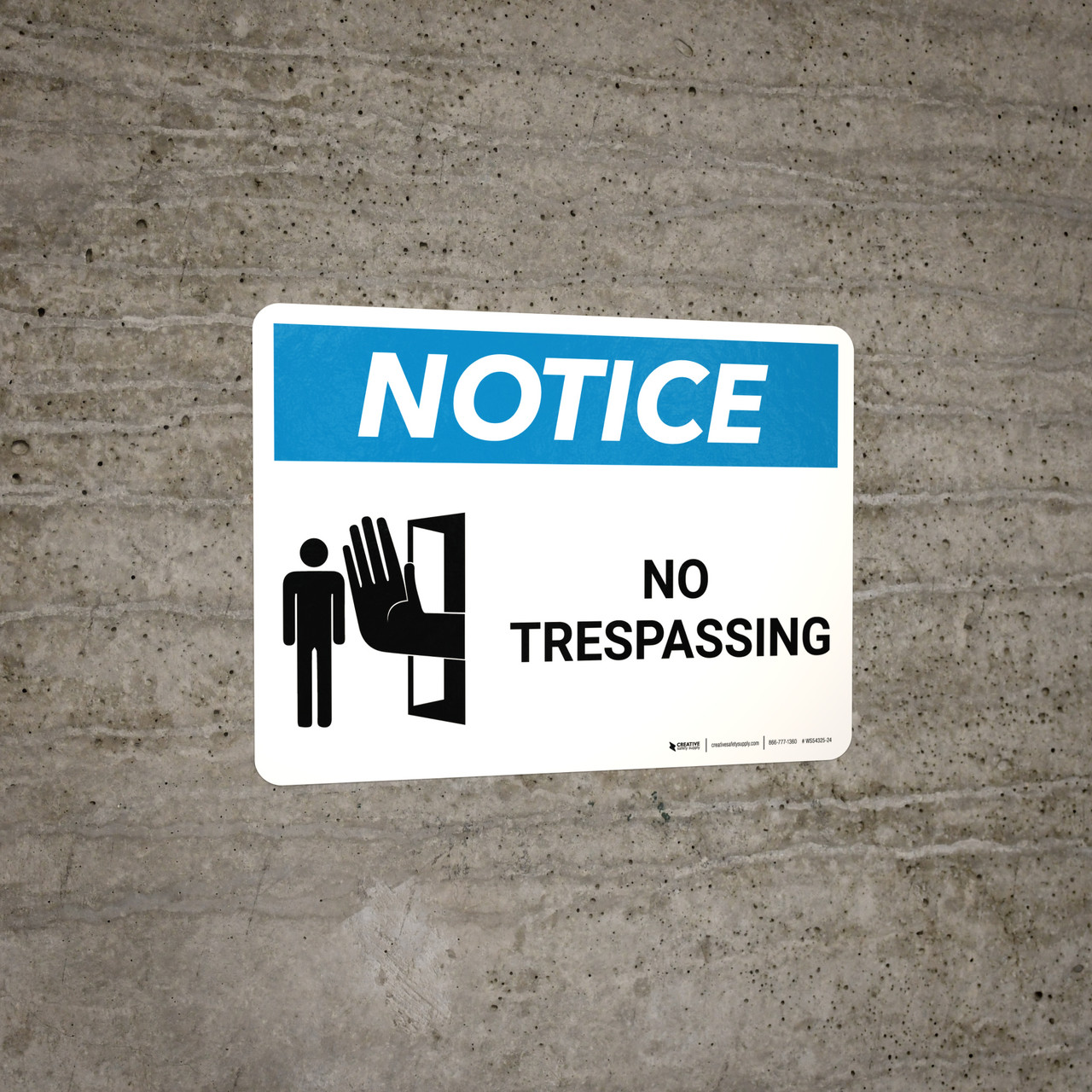 Notice: No Trespassing Landscape with Icon - Wall Sign | Creative ...