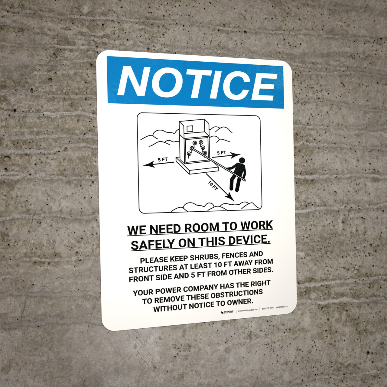 Notice: We Need Room To Work - Power Company Has Right To Remove ...