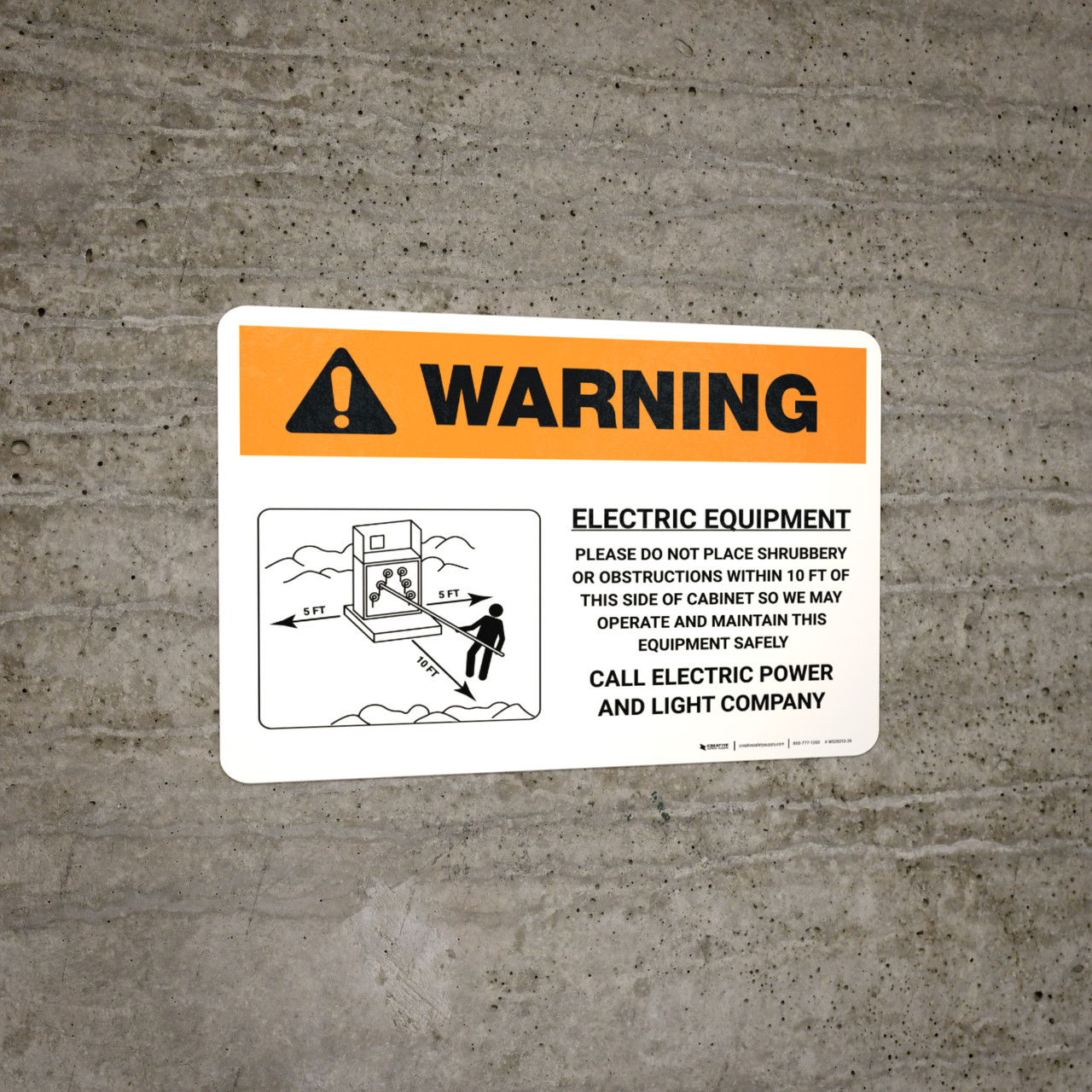 Warning: Electric Equipment - Call Electric Power And Light Company ...