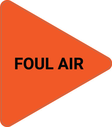Foul Air - Triangle Duct Marker | Creative Safety Supply
