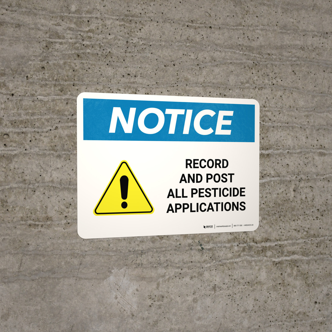 Notice: Record And Post All Pesticide Applications Landscape - Wall ...