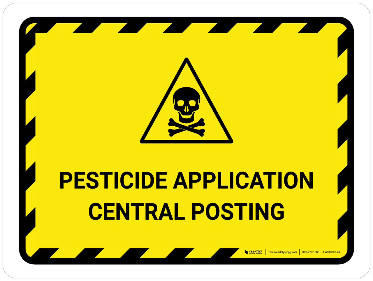 Pesticide Application Central Posting Landscape - Wall Sign