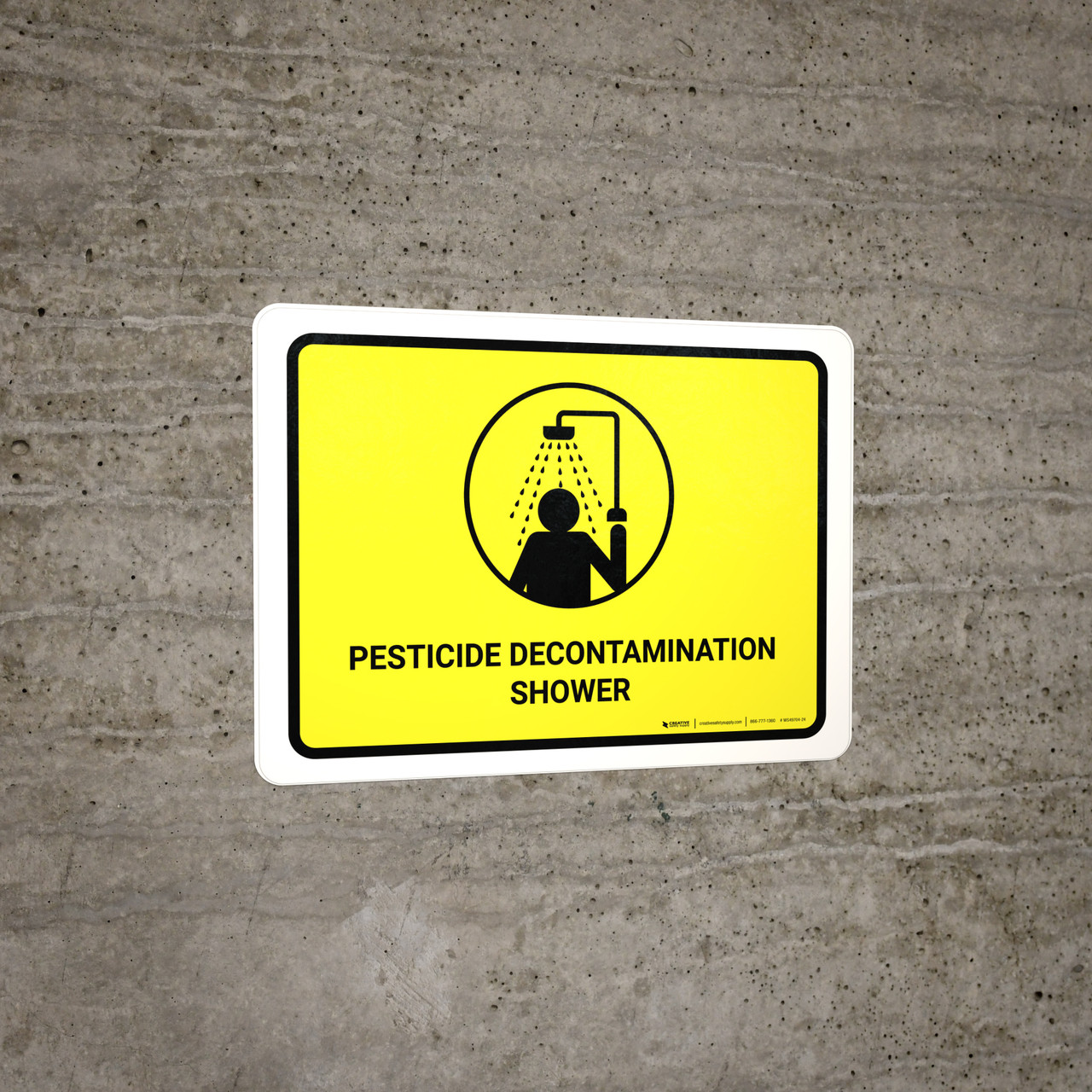 Pesticide Decontamination Shower Landscape - Wall Sign