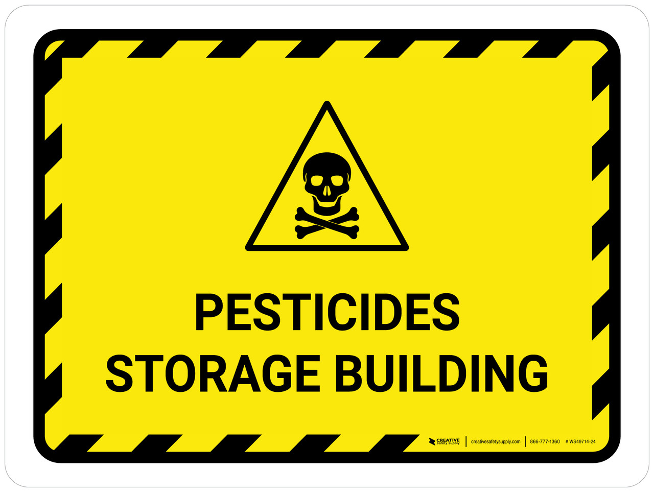 Pesticides Storage Building Landscape - Wall Sign | Creative Safety Supply