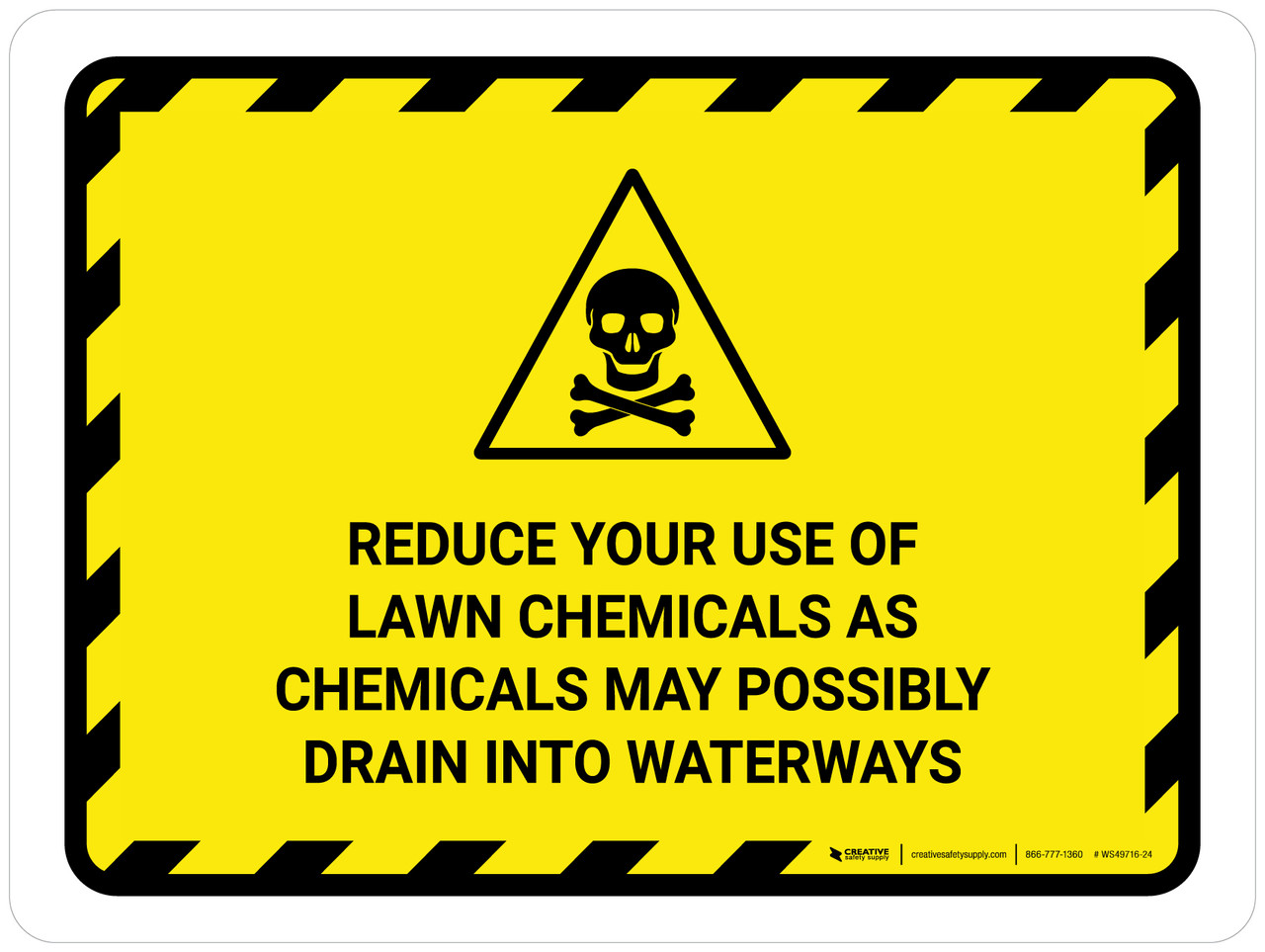 Reduce Your Use Of Lawn Chemicals Landscape - Wall Sign | Creative ...