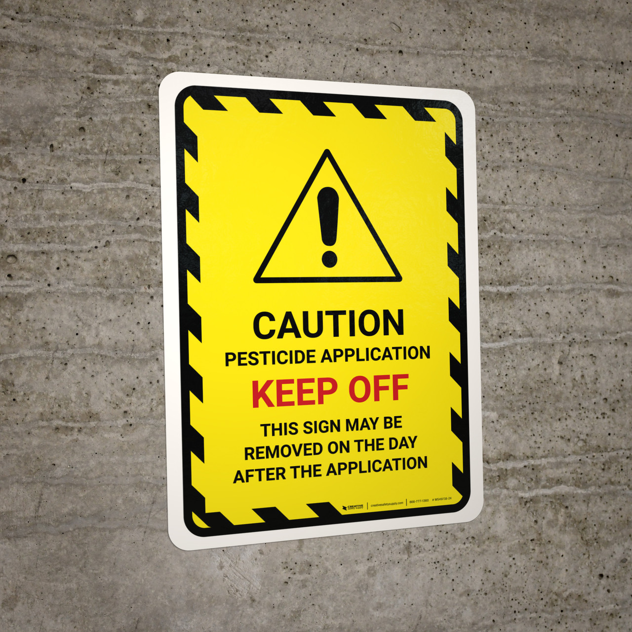 Caution Pesticide Application Portrait - Wall Sign | Creative Safety Supply