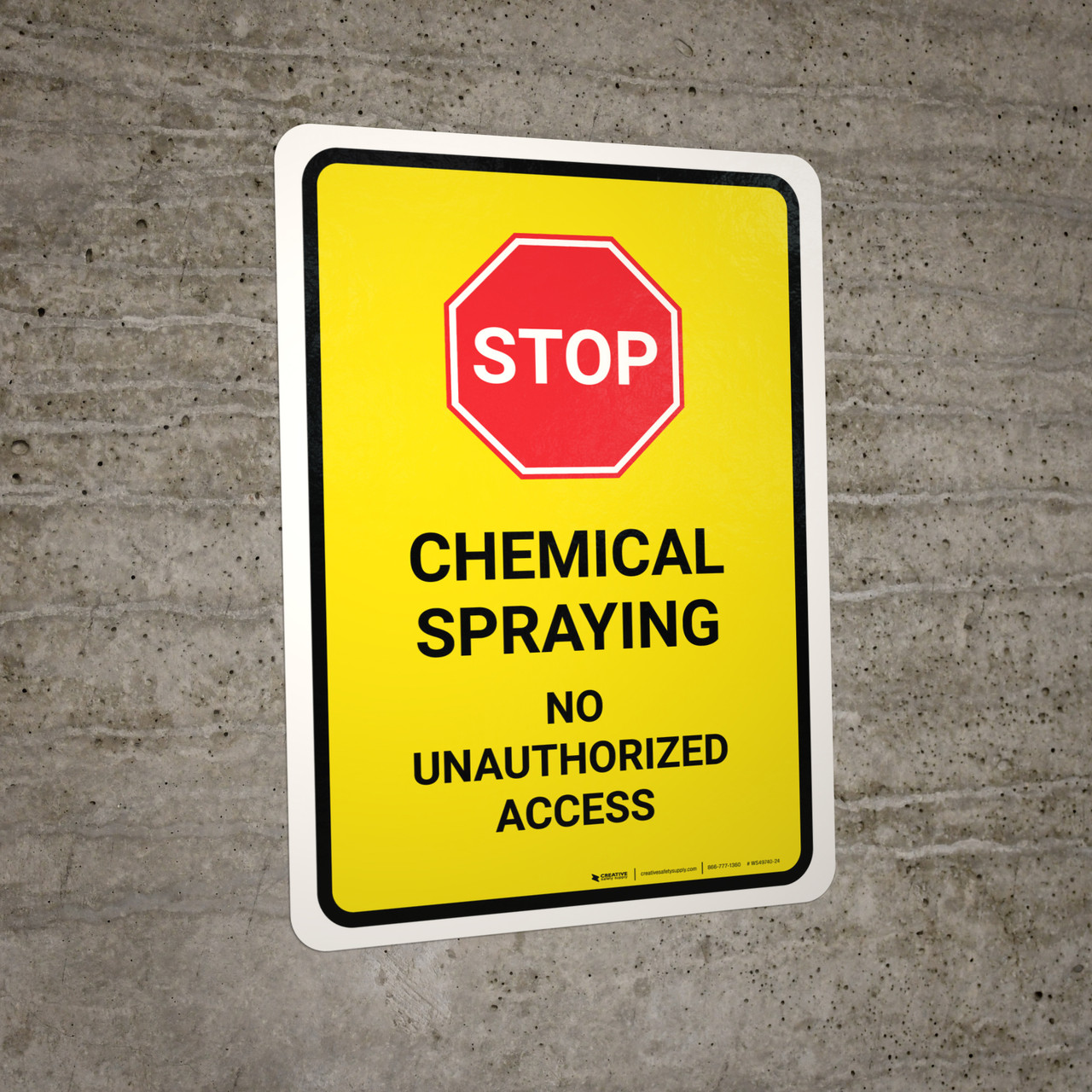 Chemical Spraying No Unauthorized Portrait - Wall Sign | Creative ...