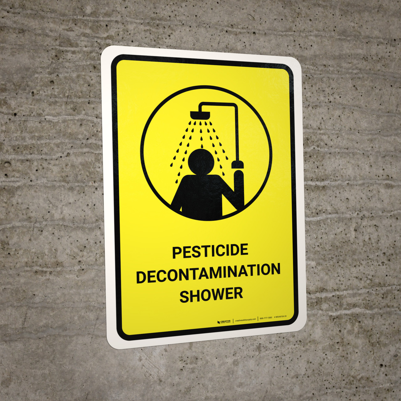 Pesticide Decontamination Shower Portrait - Wall Sign | Creative Safety ...