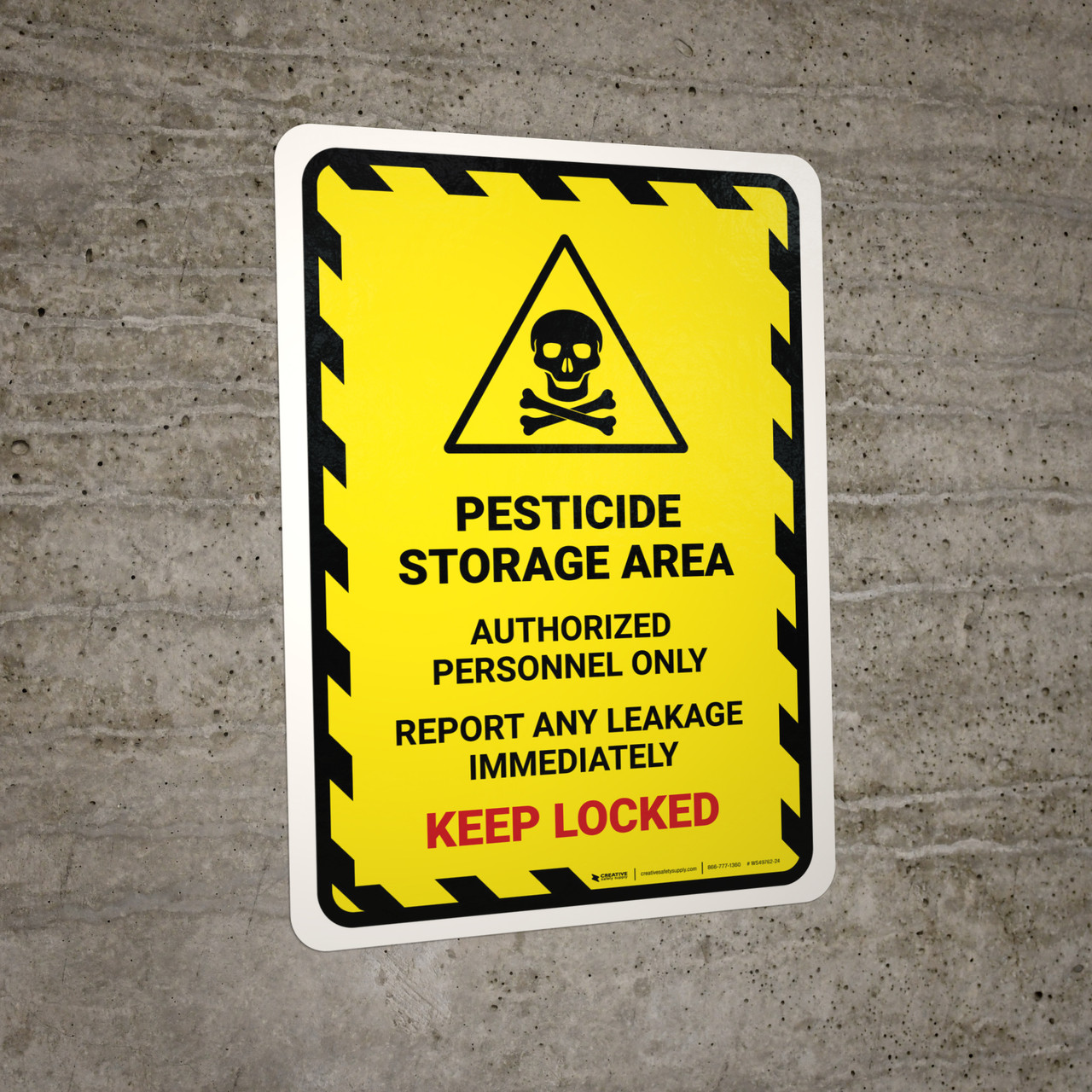 Pesticide Storage Area Authorized Personnel Portrait - Wall Sign ...