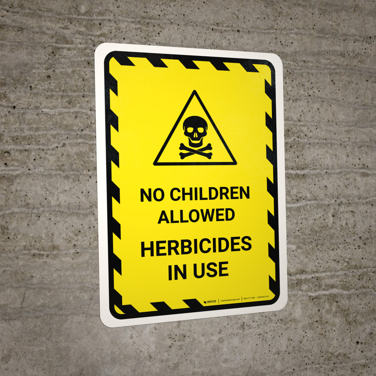 No Children Allowed Herbicides In Use Portrait - Wall Sign | Creative ...
