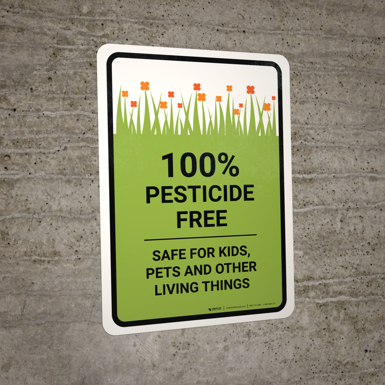 Pesticide Free Safe Portrait - Wall Sign | Creative Safety Supply