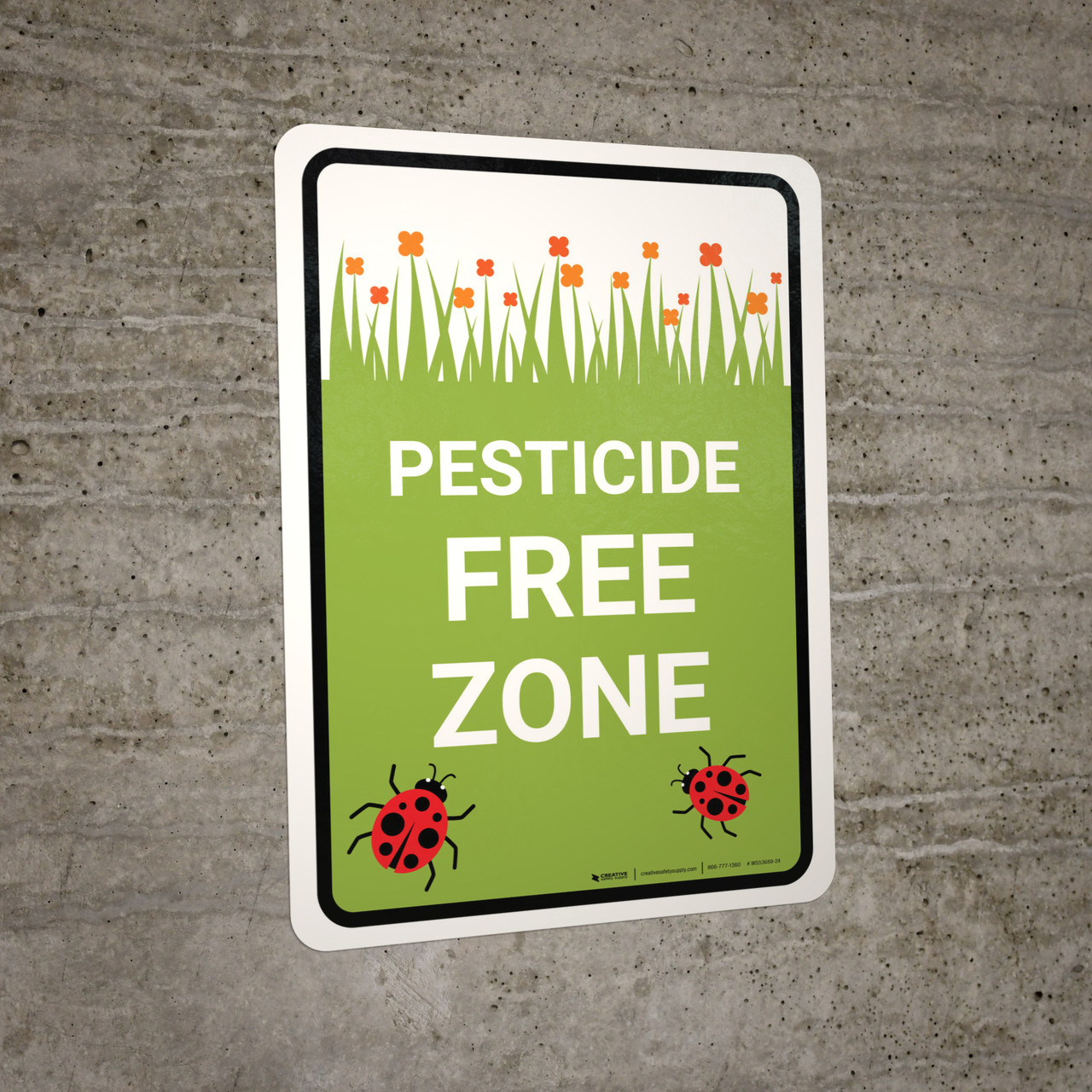 Pesticide Free Zone Portrait - Wall Sign | Creative Safety Supply