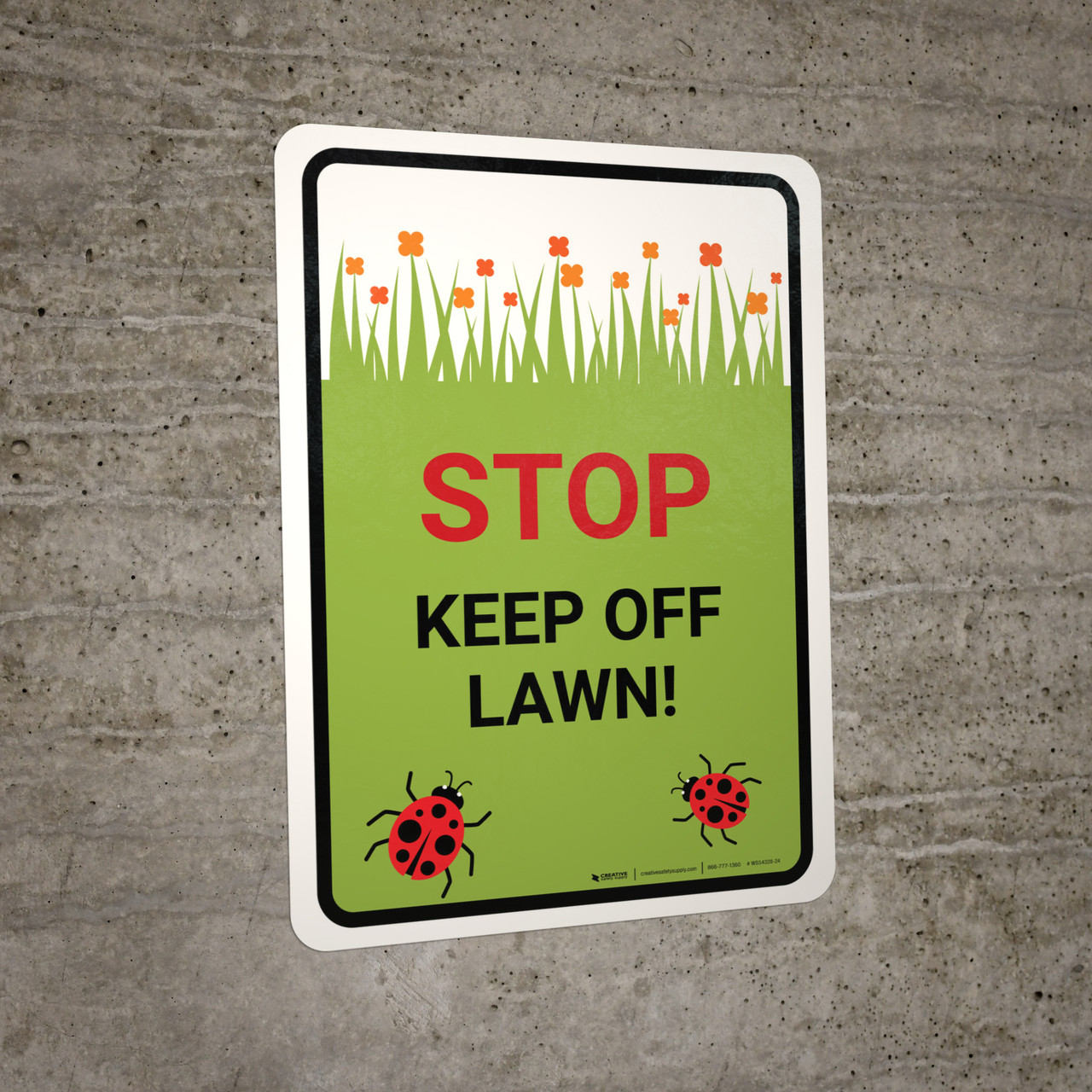 Keep Off Lawn Portrait - Wall Sign