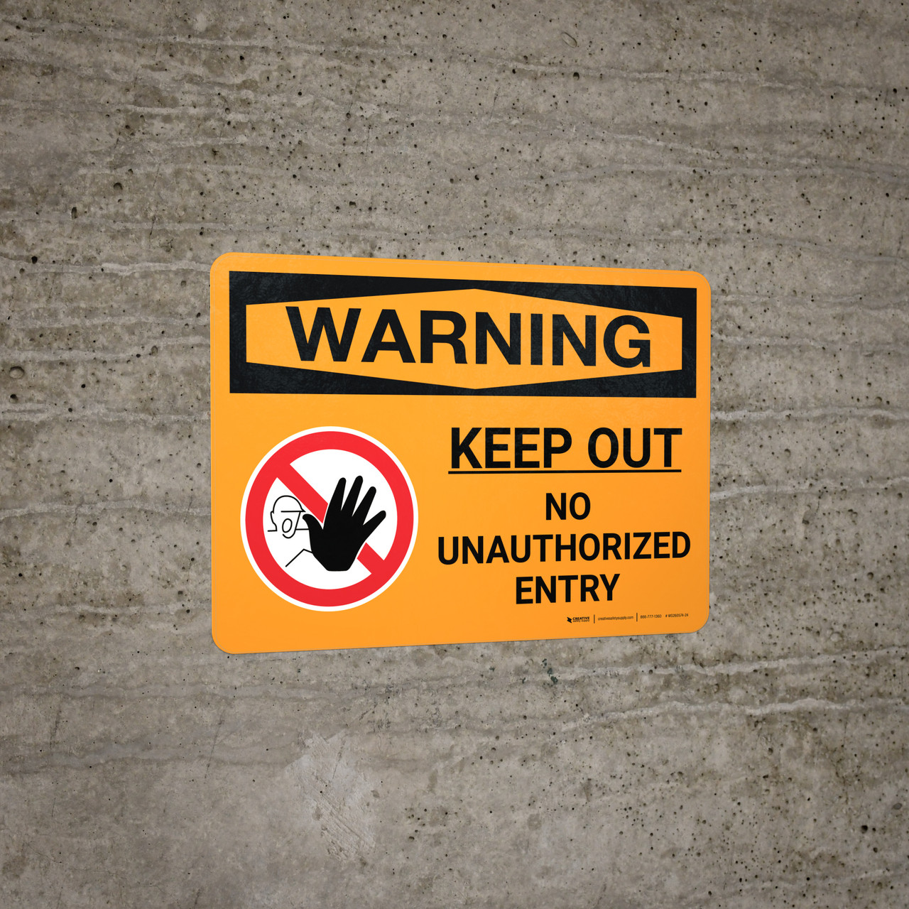 Warning: Keep Out - No Unauthorized Entry Landscape With Icon - Wall ...